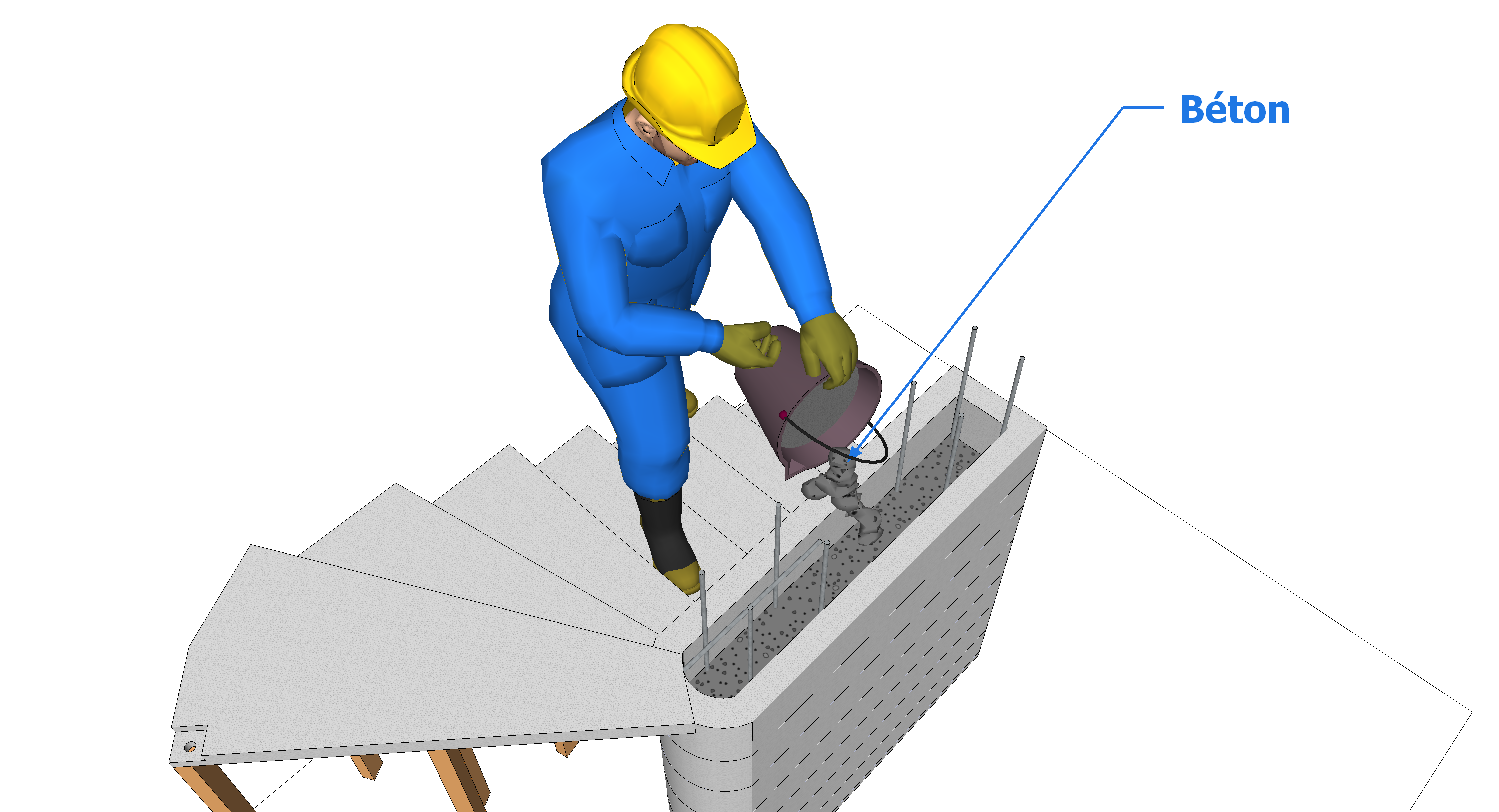 Escalier préfabriqué - ABC-MACONNERIE