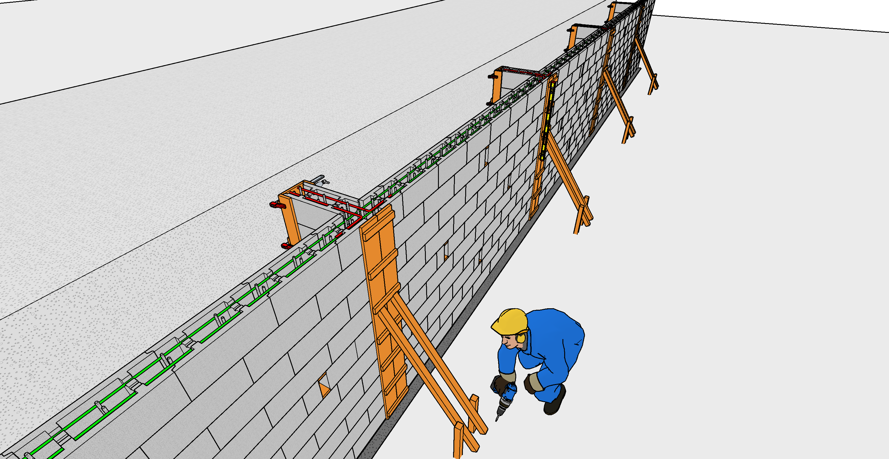 Renforcement (contrefort) - Le guide de la Maçonnerie