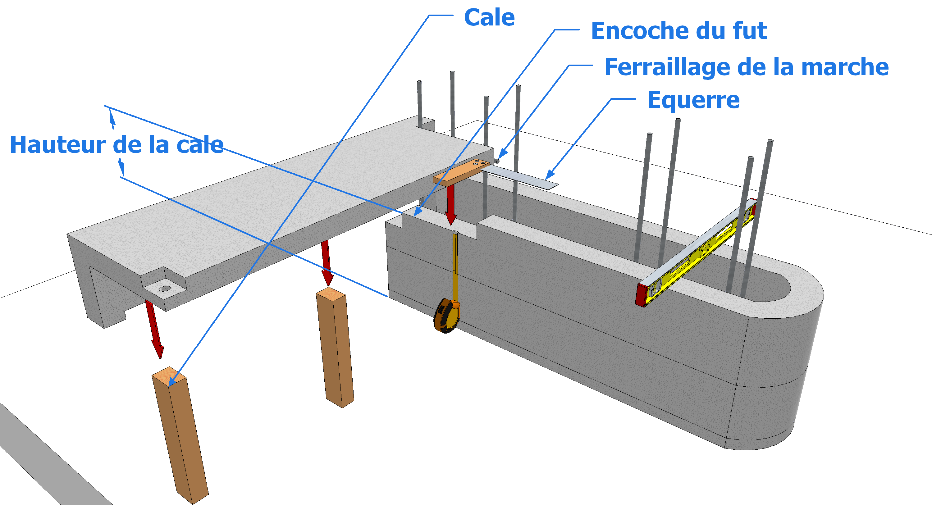 Escalier préfabriqué - ABC-MACONNERIE